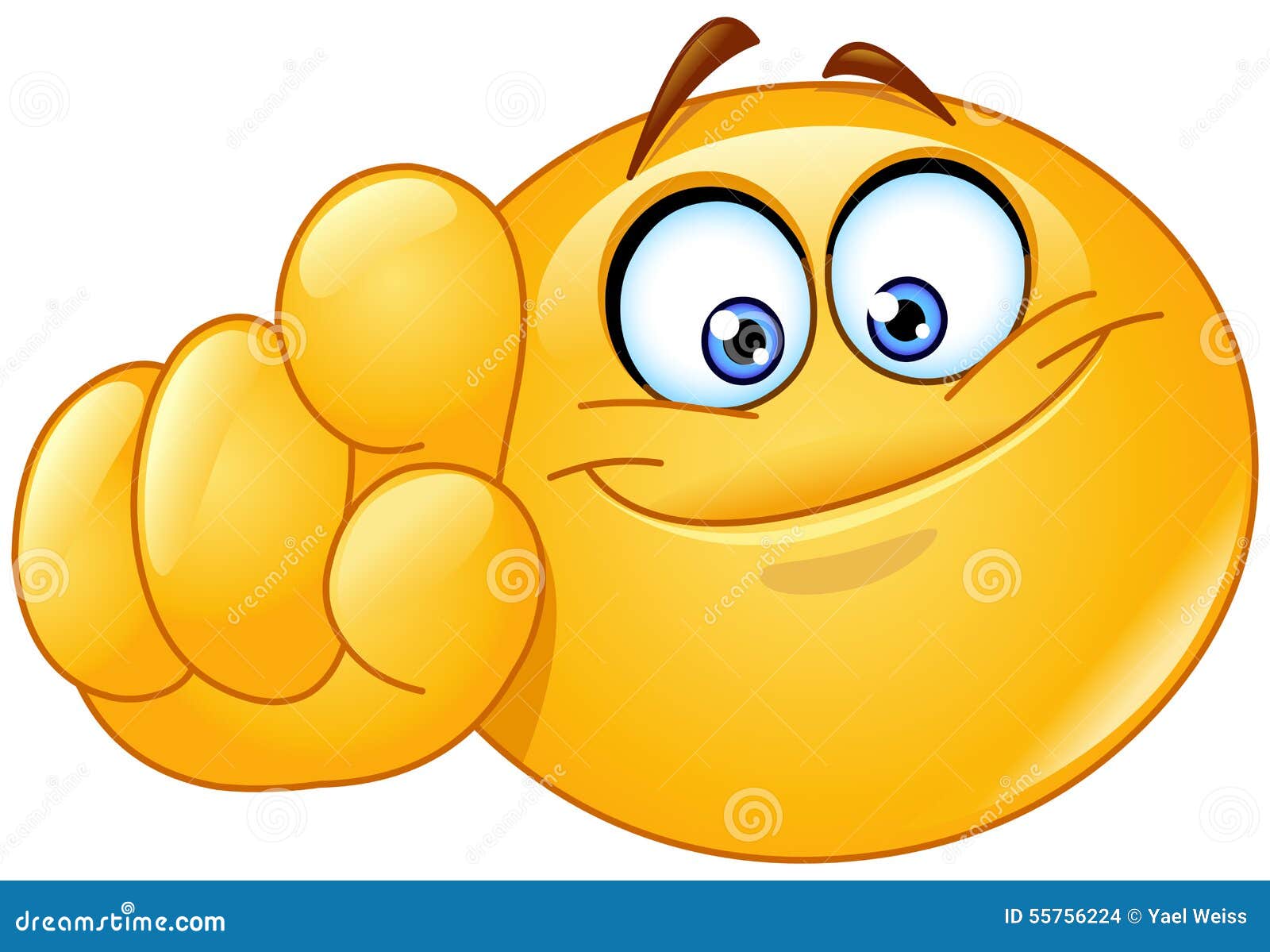 Peka på dig emoticonen vektor illustrationer. Illustration av hand ...