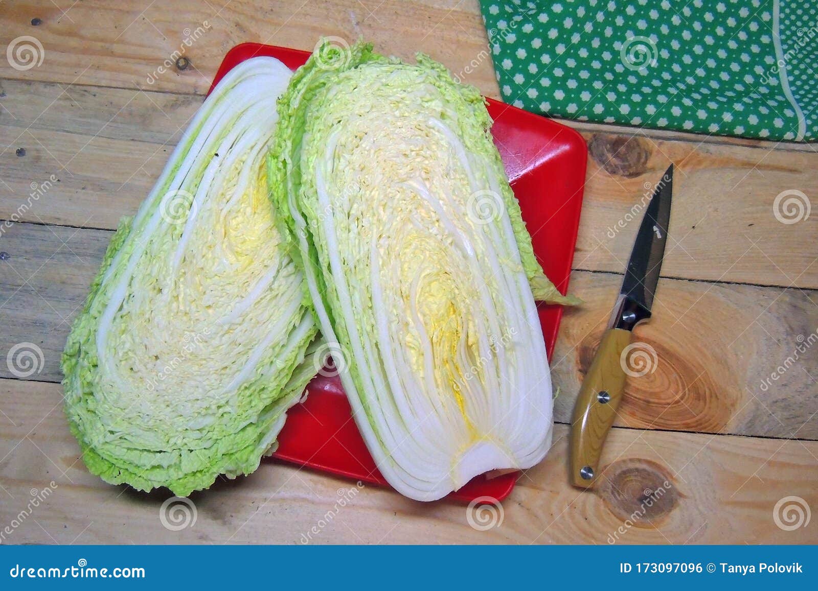 Peking cabbage in a cut stock photo. Image of benefit - 173097096
