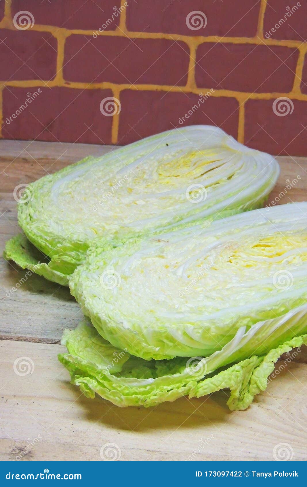 Peking cabbage in a cut stock photo. Image of ingredient - 173097422
