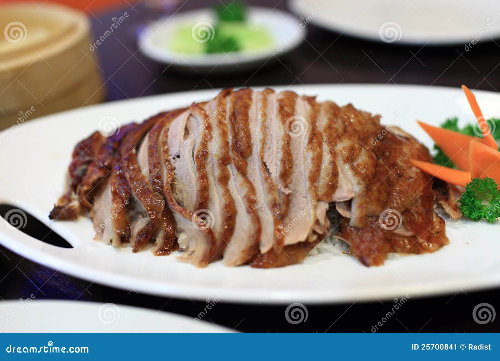 Peking Duck as main dish stock image. Image of eating - 25700841