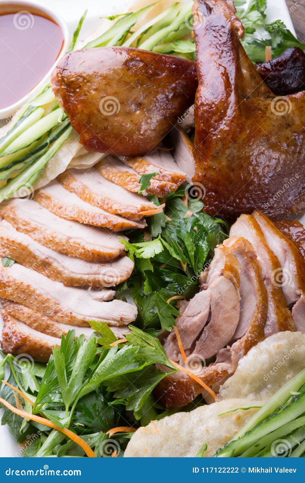 Peking duck dish stock photo. Image of meat, recipe - 117122222