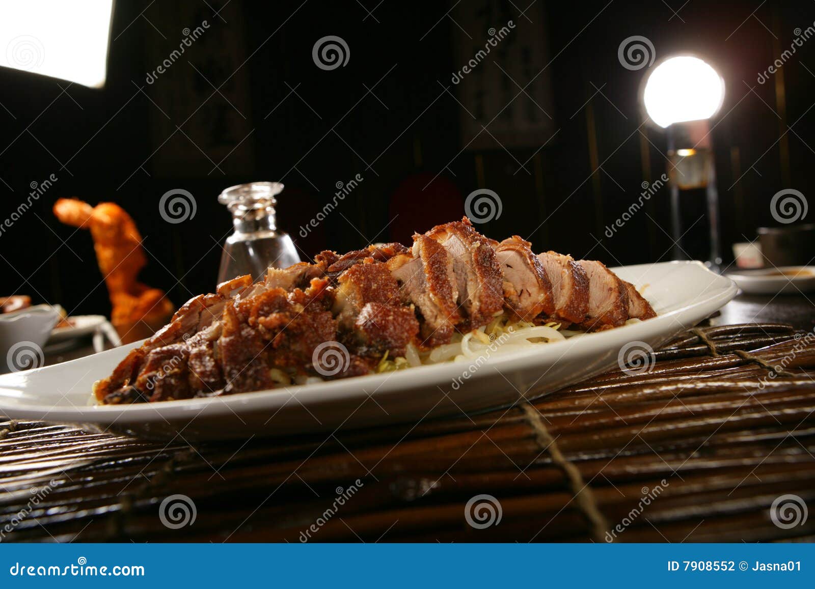 Peking duck on plate stock photo. Image of main, meat - 7908552