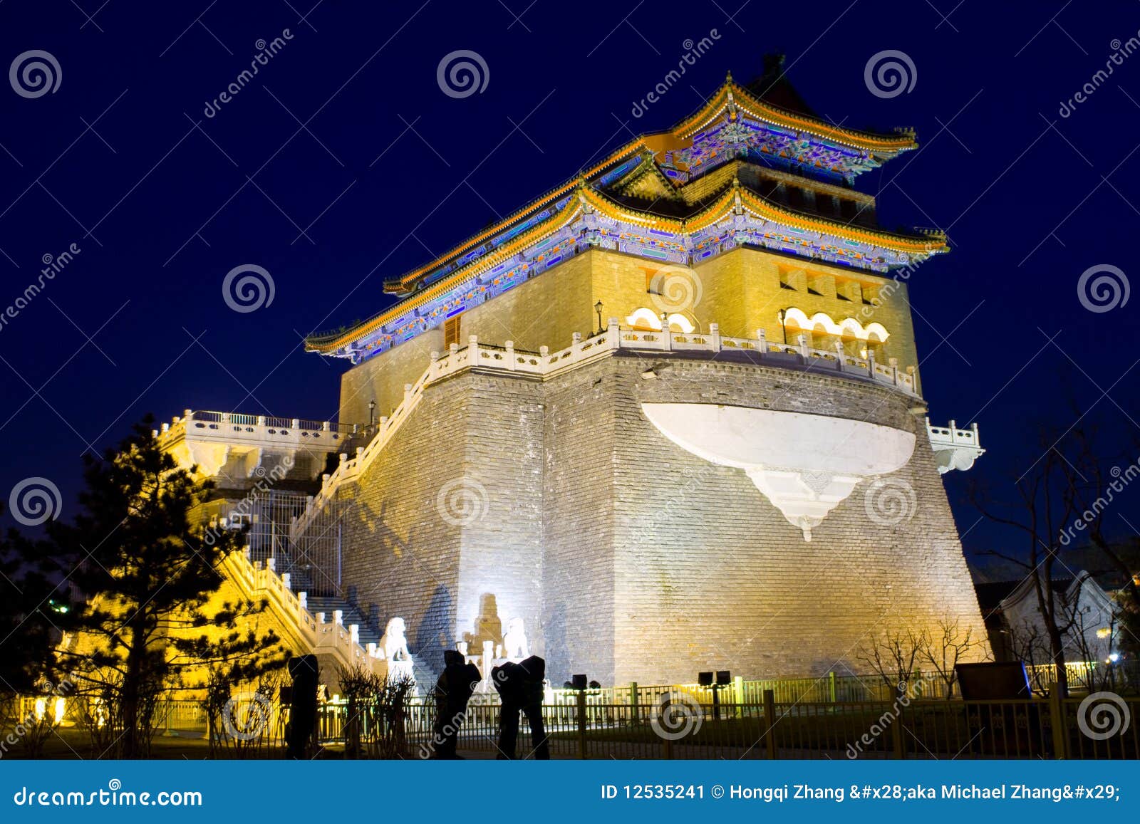 Peking-Nacht stockbild. Bild von osten, architektur, beleuchtung - 12535241
