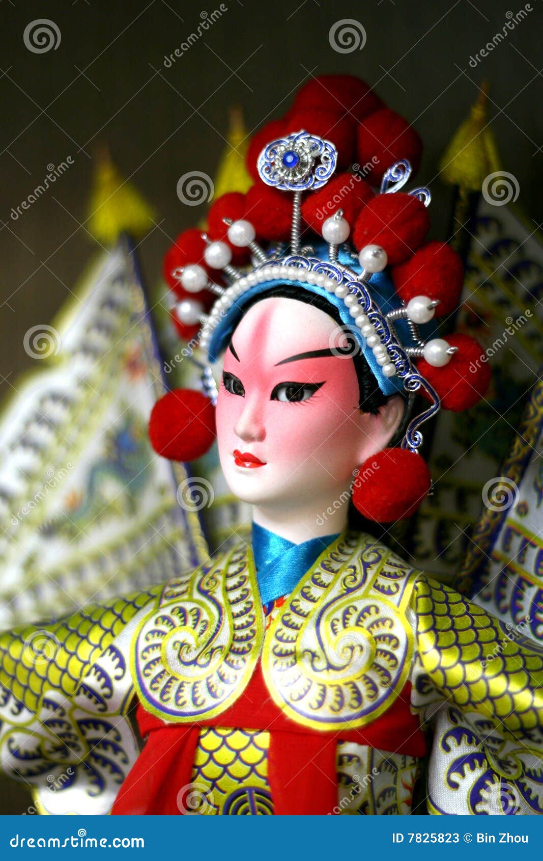 Peking opera doll close up stock image. Image of folklore - 7825823