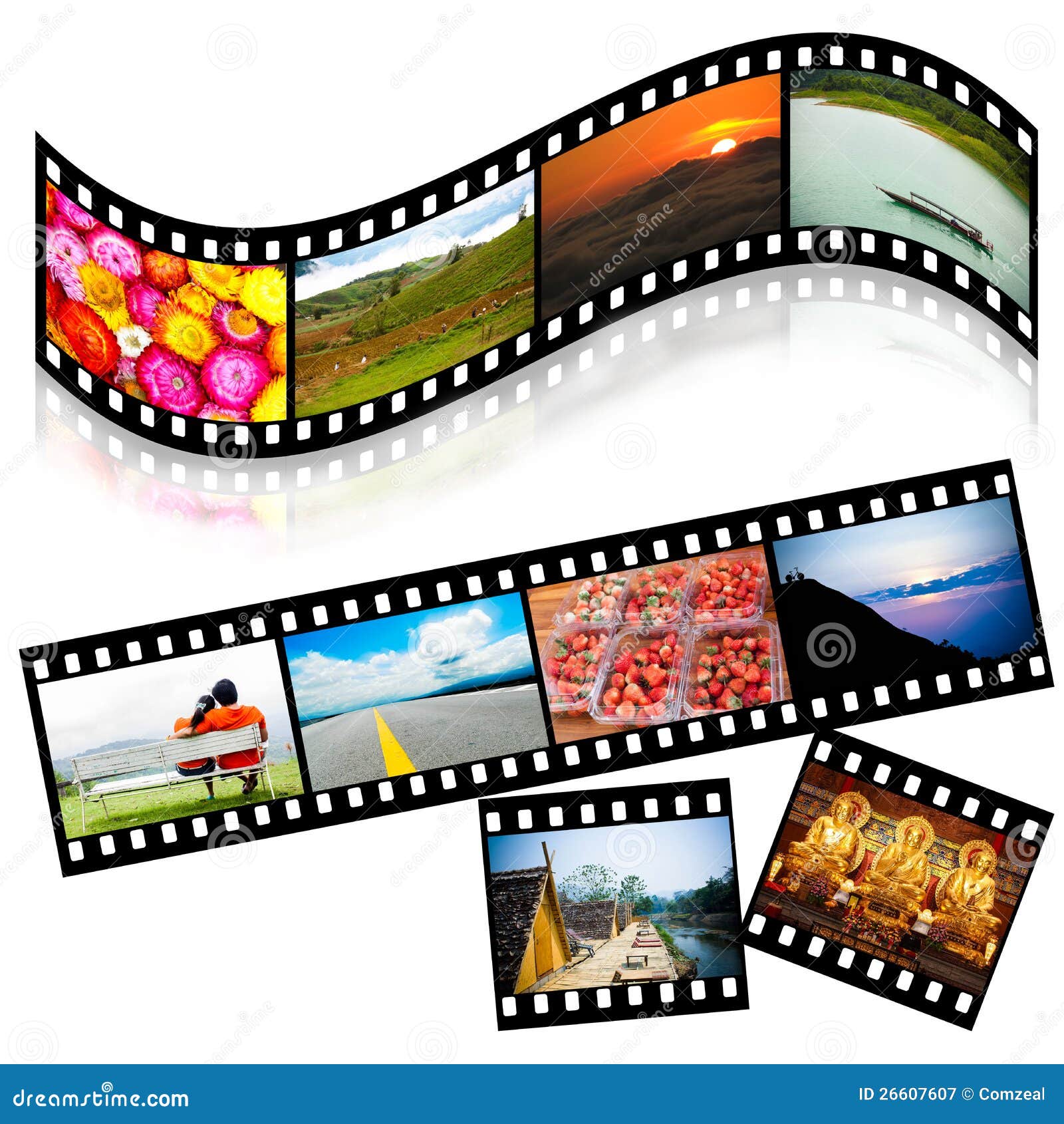 Película de tira colorida imagen de archivo. Imagen de transferencia ...