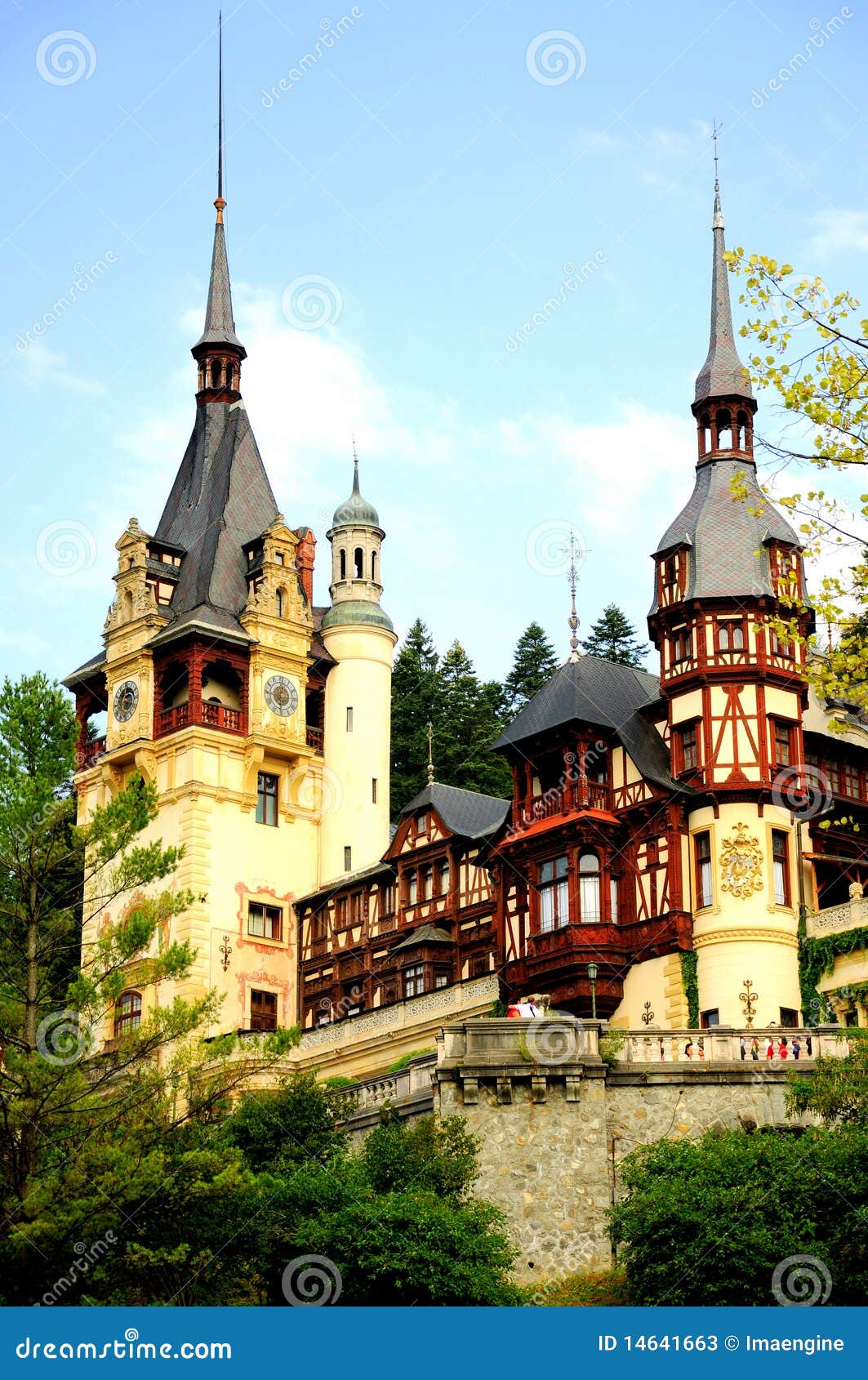 The Peles Castle stock image. Image of painting, monarchy - 14641663