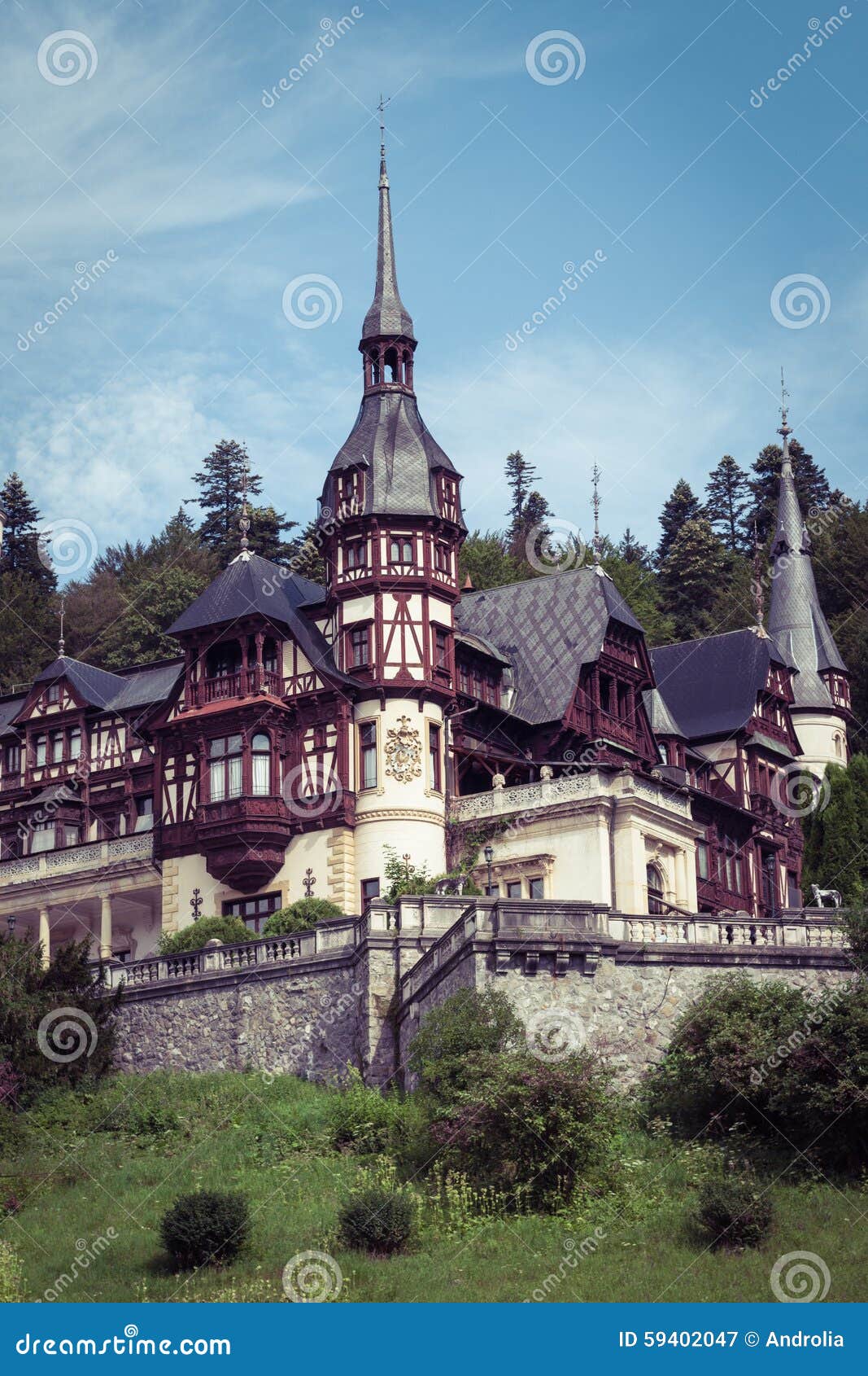 Pelesh castle. Romania stock image. Image of historical - 59402047