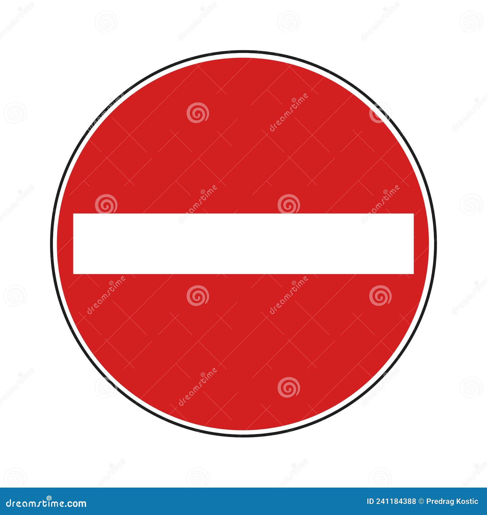 Forbidden Street Sign Notice Stock Illustration - Illustration of ...