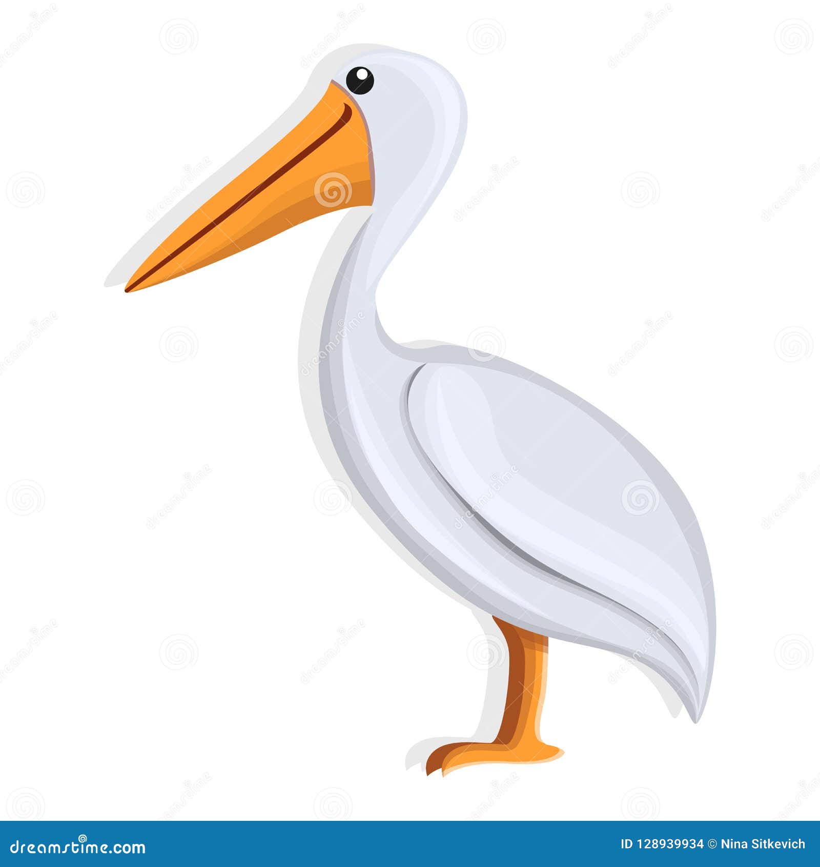 Pelican Icon, Cartoon Style Stock Vector - Illustration of exotic ...