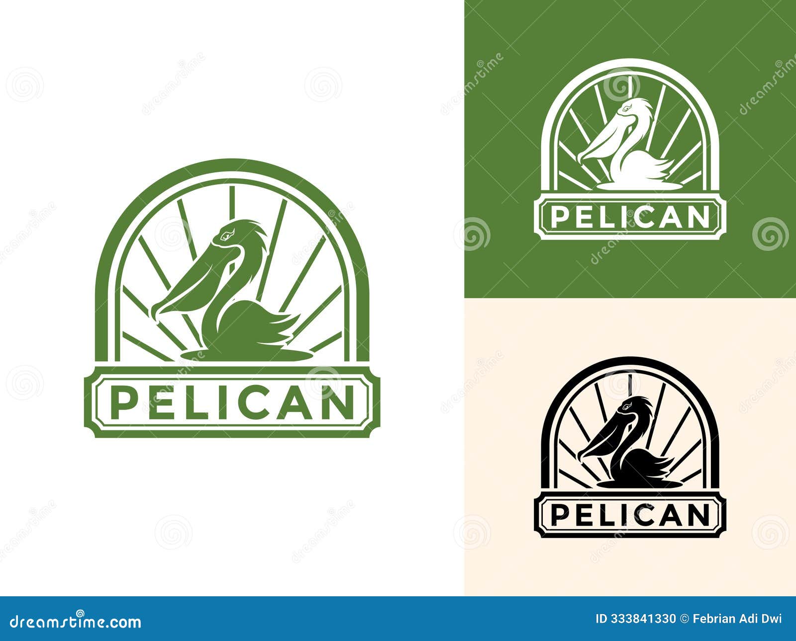 Pelican Logo Illustration Vector Template, Creative Pelican Logo Design ...