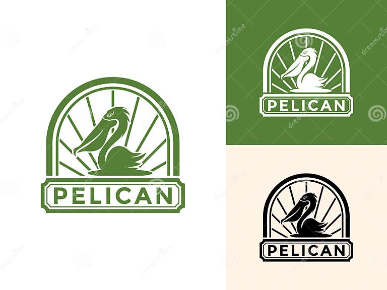 Pelican Logo Illustration Vector Template, Creative Pelican Logo Design ...