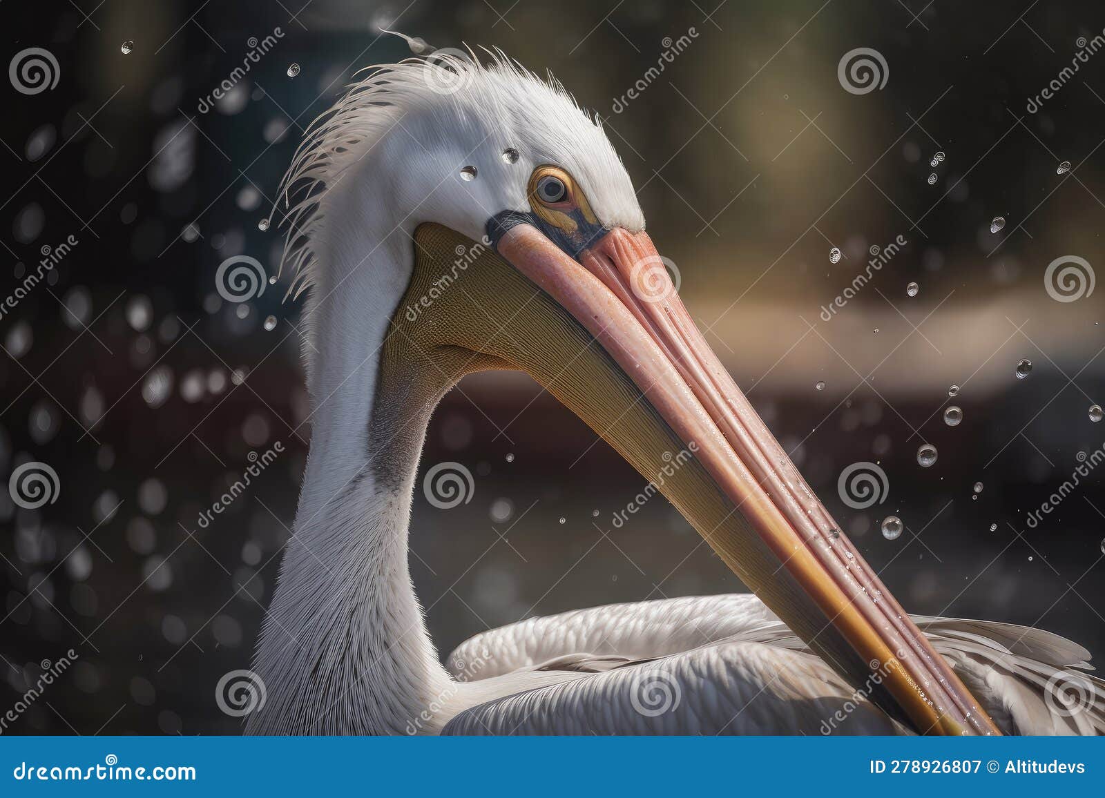 A Pelican with a Microplastic in Its Beak Stock Image - Image of animal ...