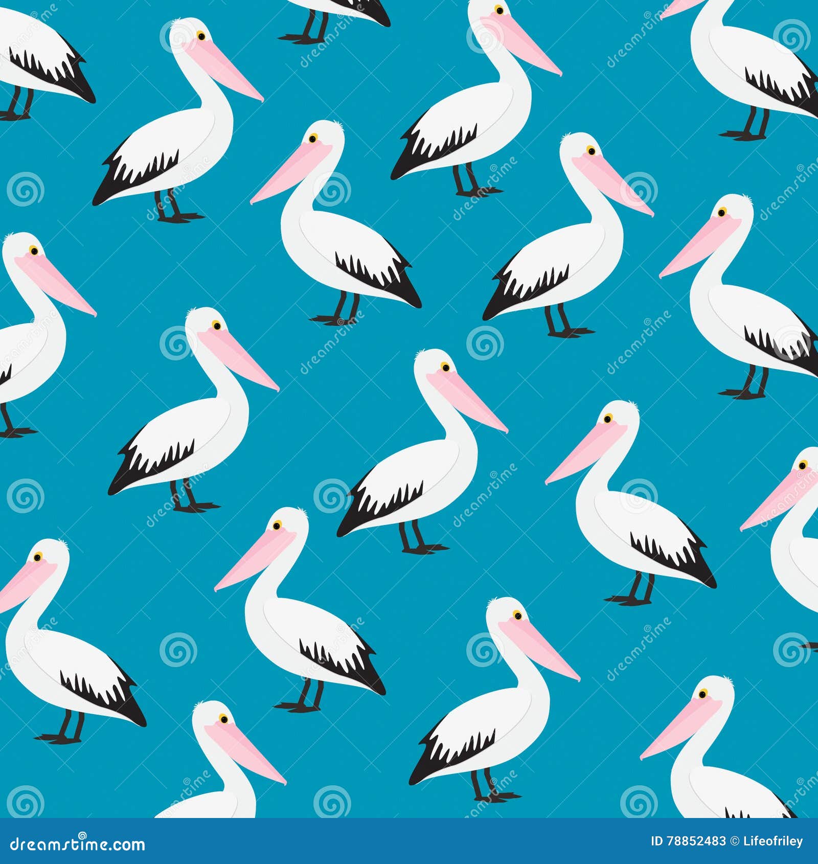 Pelican pattern stock illustration. Illustration of fish - 78852483