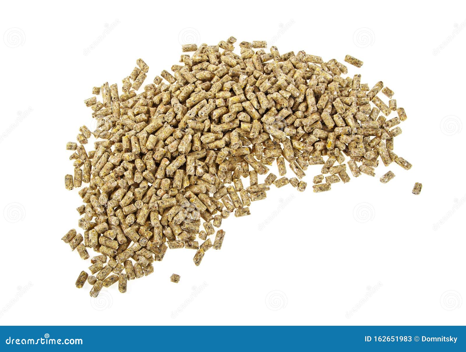 Pelleted Compound Feed Isolated On White Background, Wheatfeed Pellets ...