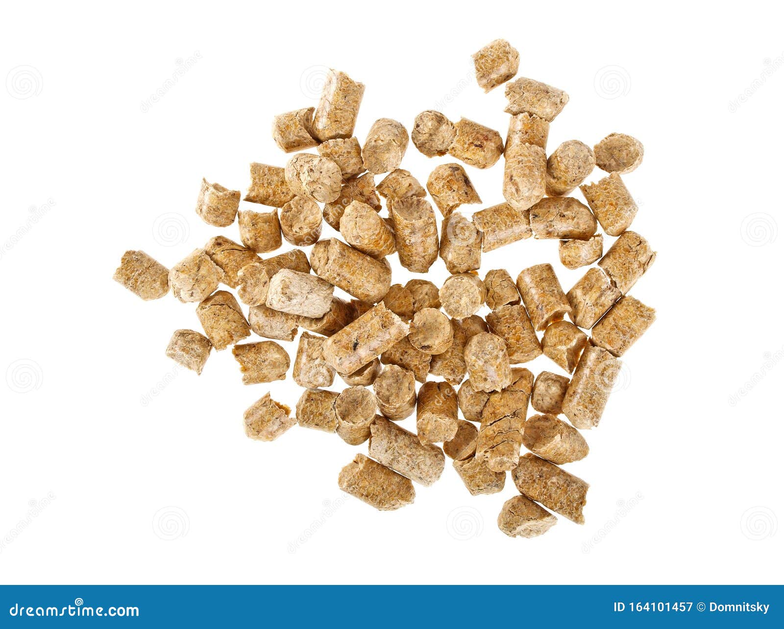 Pelleted Compound Feed Isolated On White Background, Wheatfeed Pellets ...
