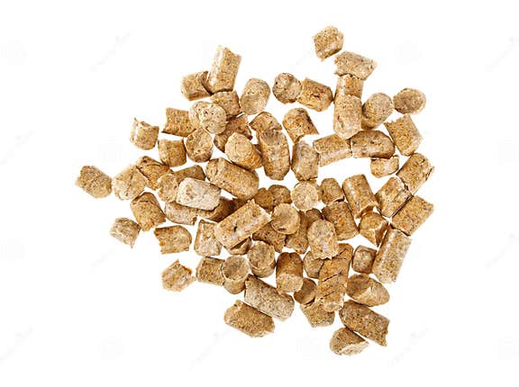 Pelleted Compound Feed Isolated on White Background Stock Image - Image ...