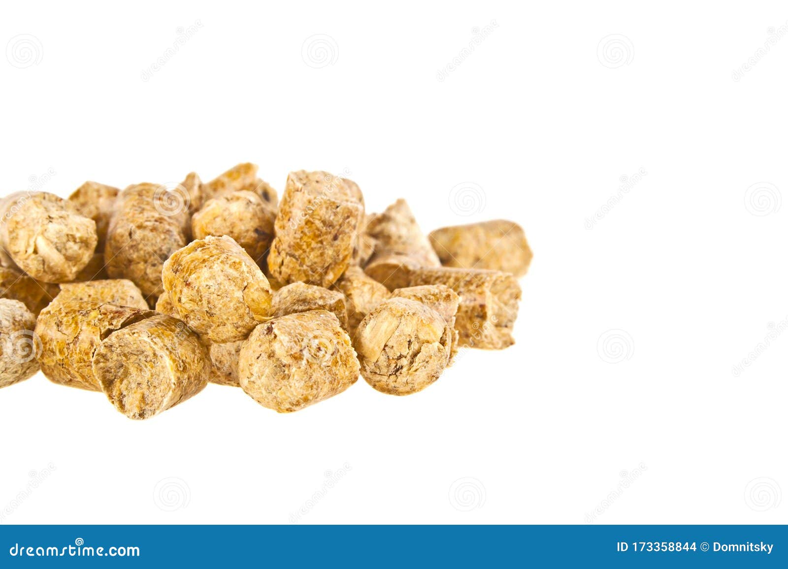 Pelleted Compound Feed Isolated on White Background, Wheatfeed Pellets ...