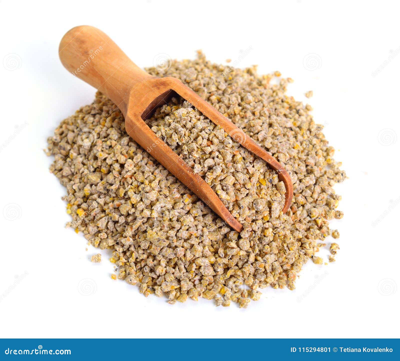 A Pelleted Ration Designed for Chicken. Isolated on White Background ...