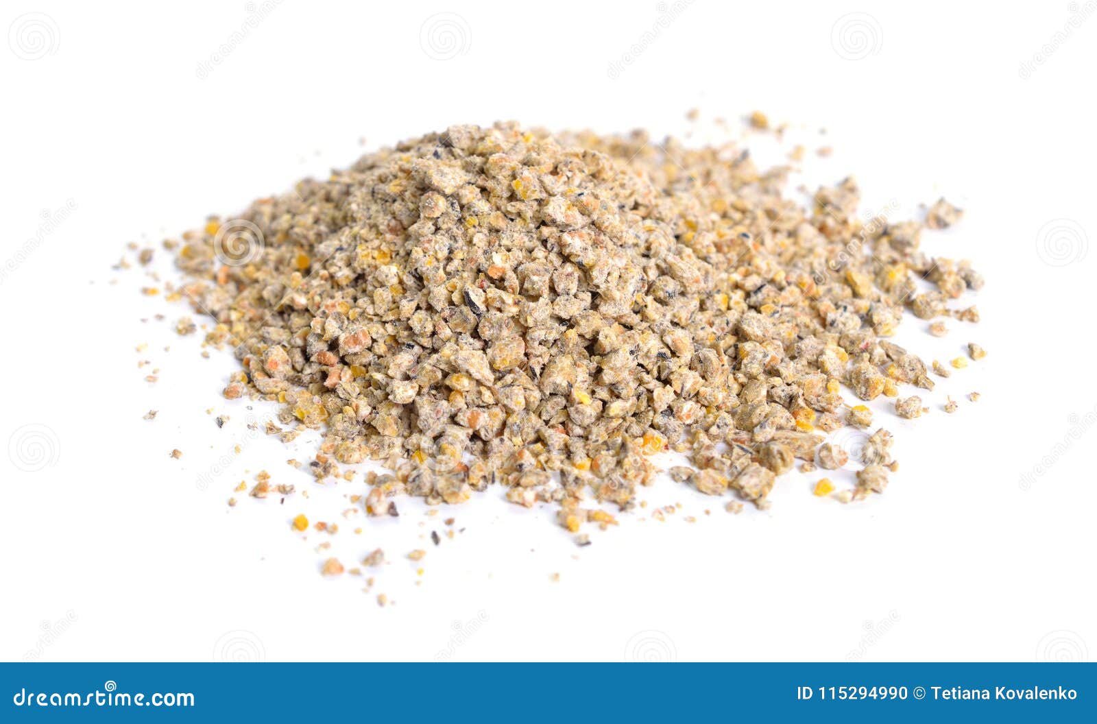 A Pelleted Ration Designed for Chicken. Isolated on White Background ...