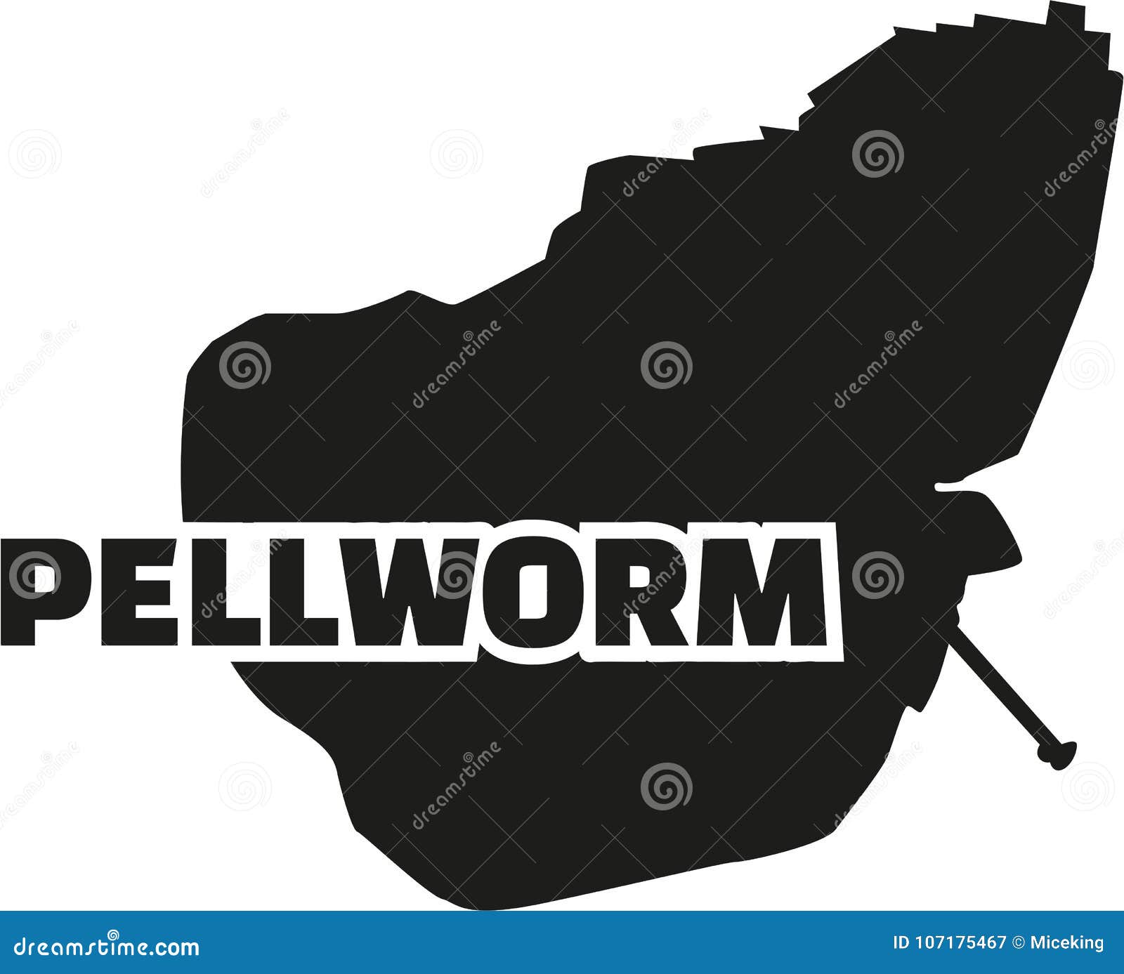 Pellworm map with name stock vector. Illustration of isolated - 107175467