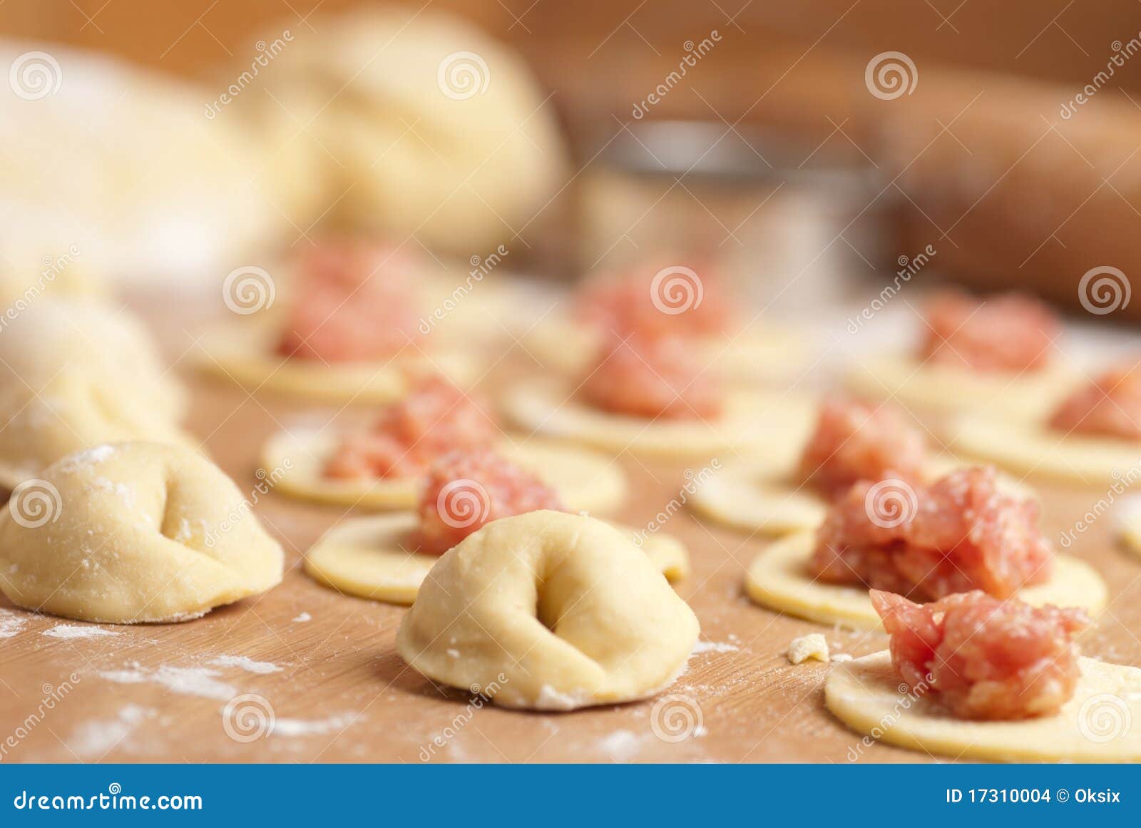 Pelmeni preparation stock photo. Image of boiled, meal - 17310004