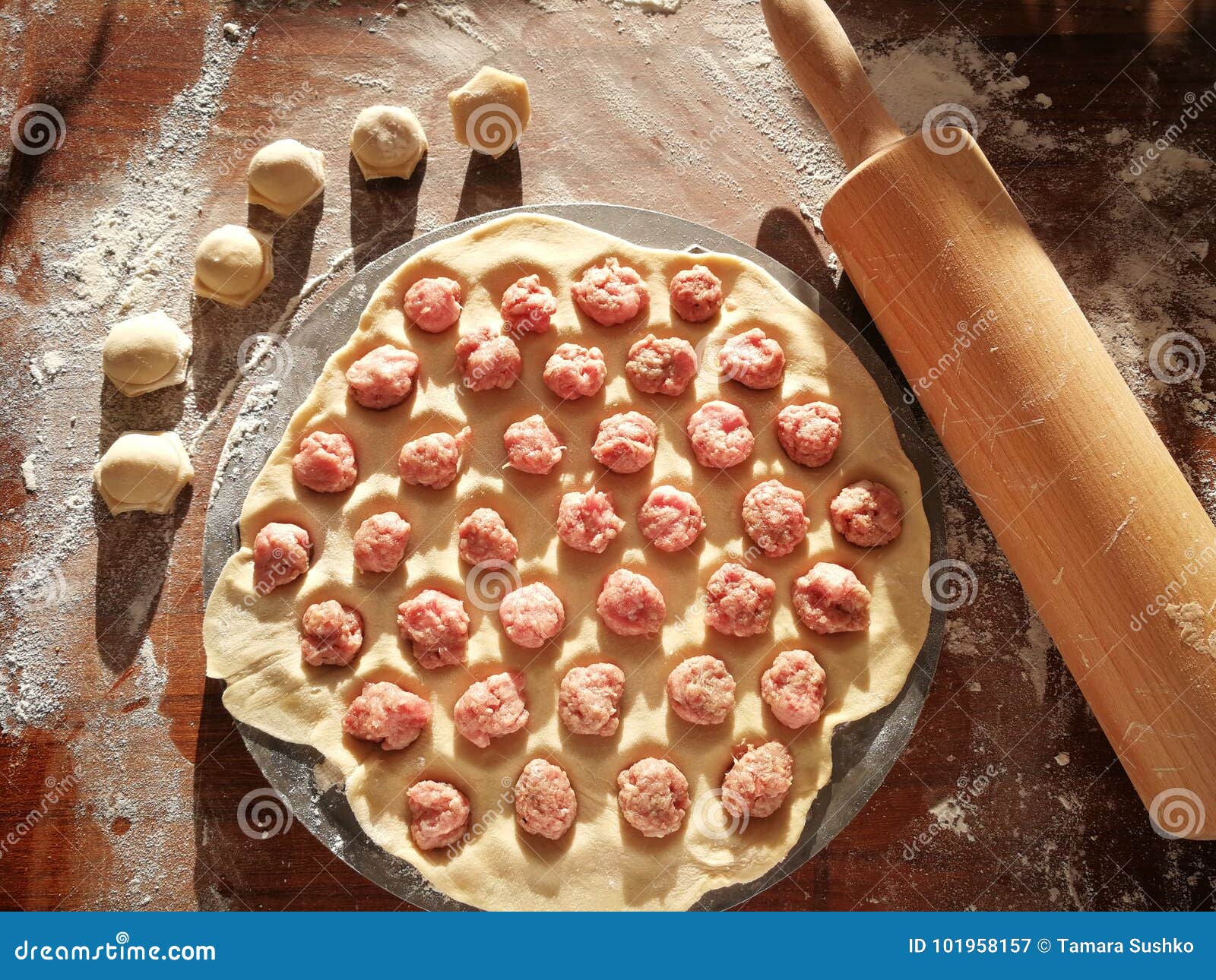 Pelmeni stock image. Image of traditional, dish, baking - 101958157