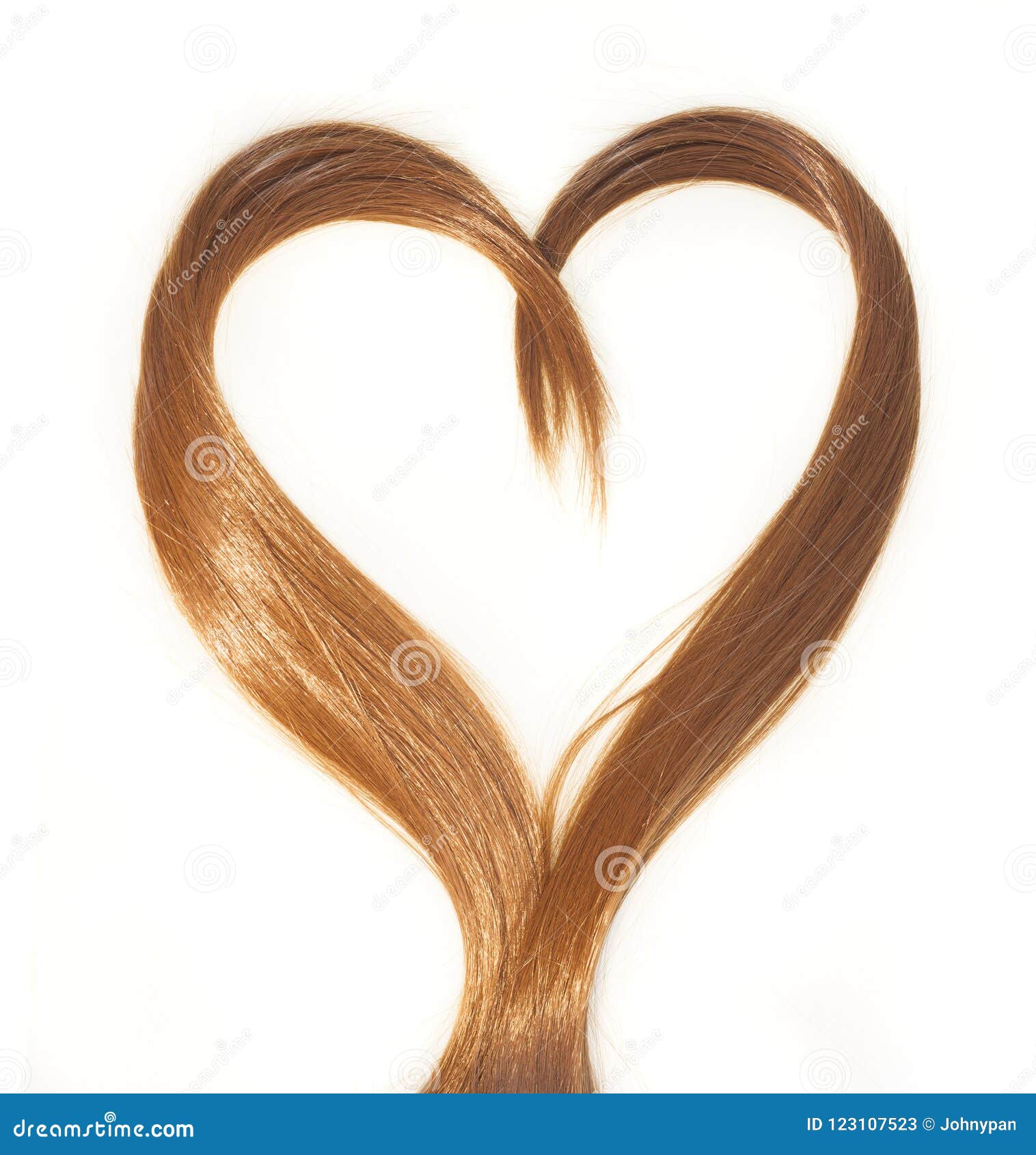 Pelo De Brown Con Forma Del Corazón Imagen de archivo - Imagen de lindo ...