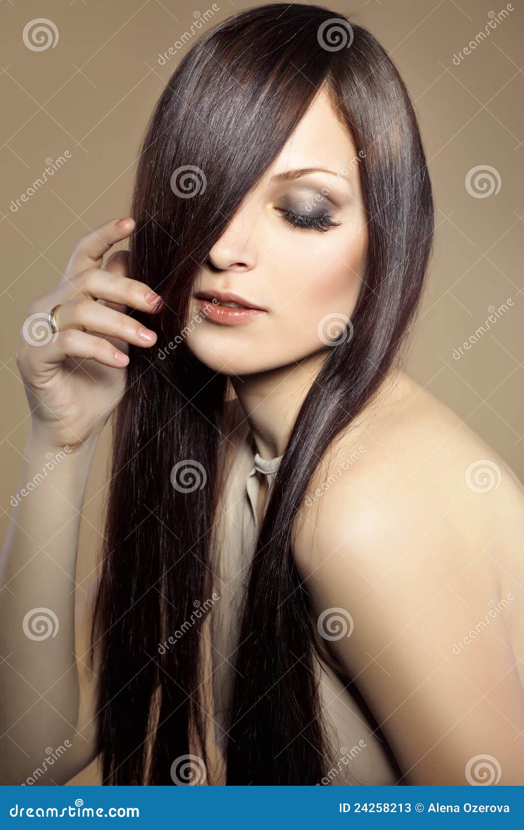 Pelo hermoso imagen de archivo. Imagen de atractivo, pelo - 24258213