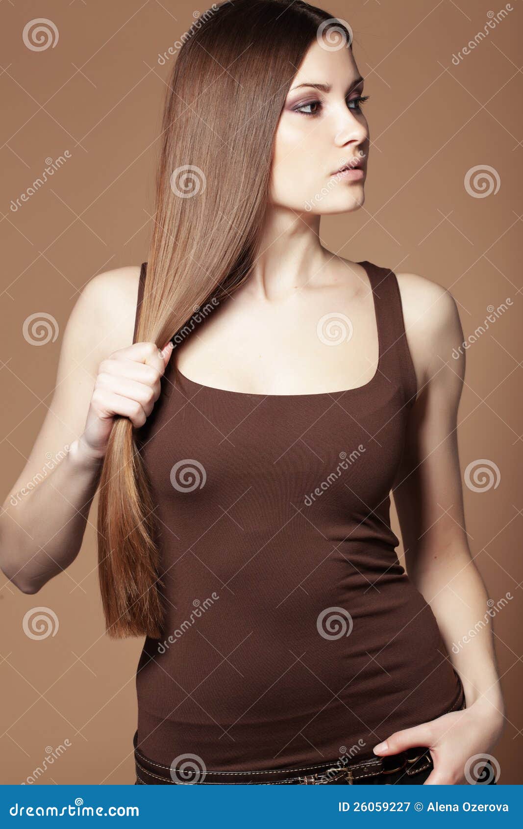 Pelo hermoso imagen de archivo. Imagen de morena, pelo - 26059227