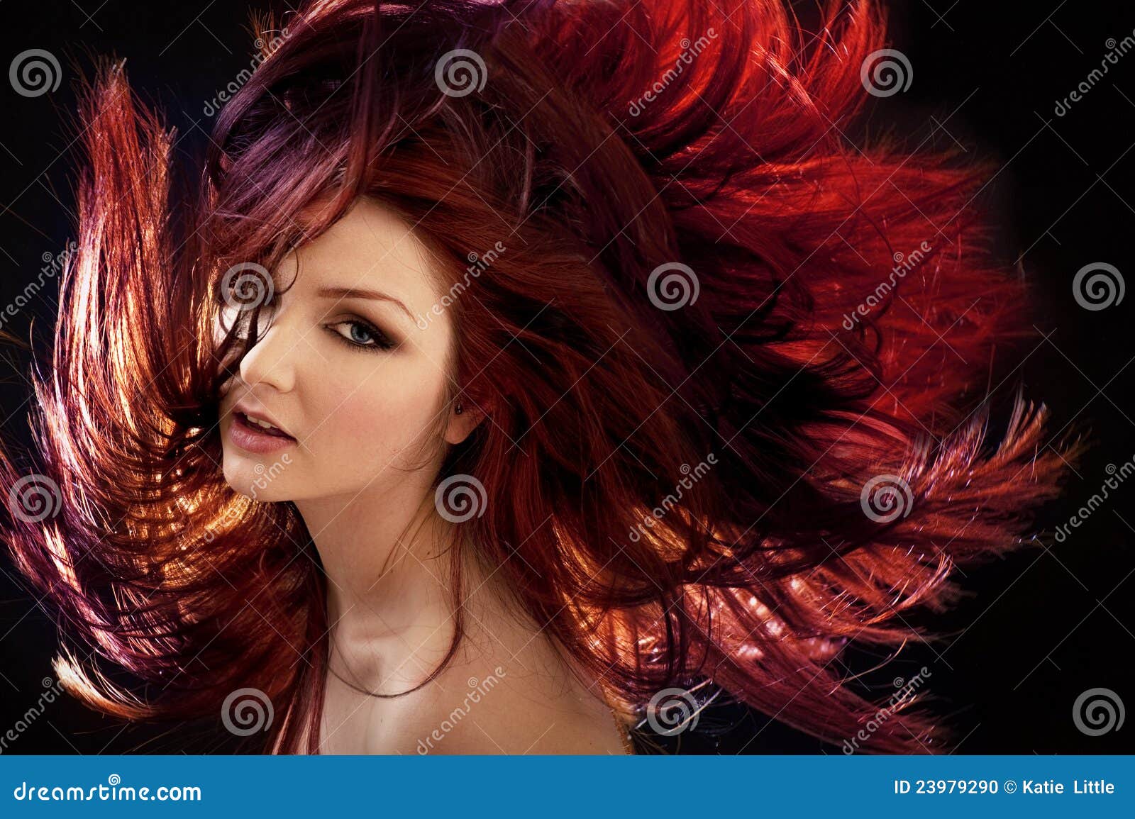 Pelo loco foto de archivo. Imagen de azul, mujer, alguien - 23979290