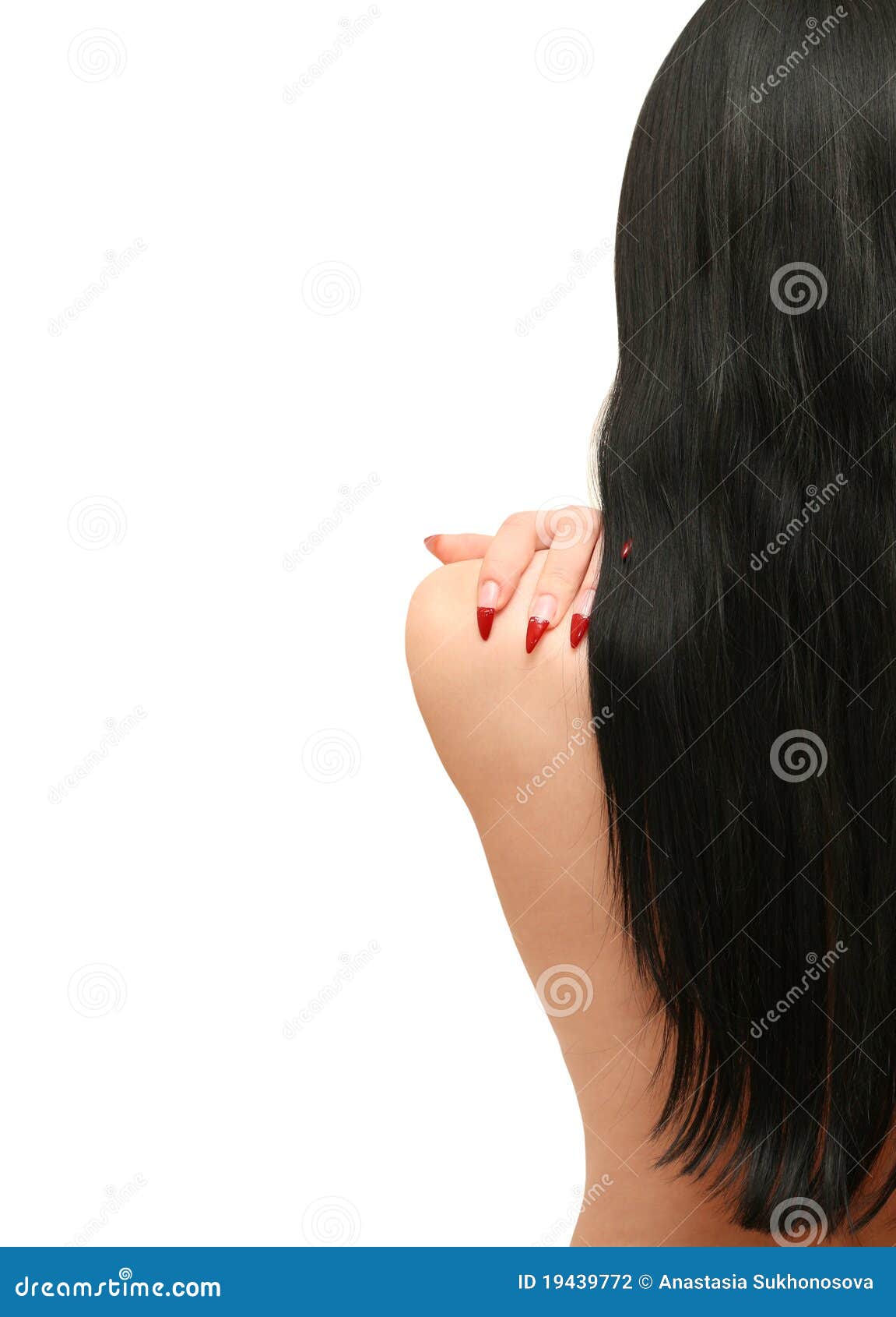 Pelo negro largo foto de archivo. Imagen de color, sano - 19439772