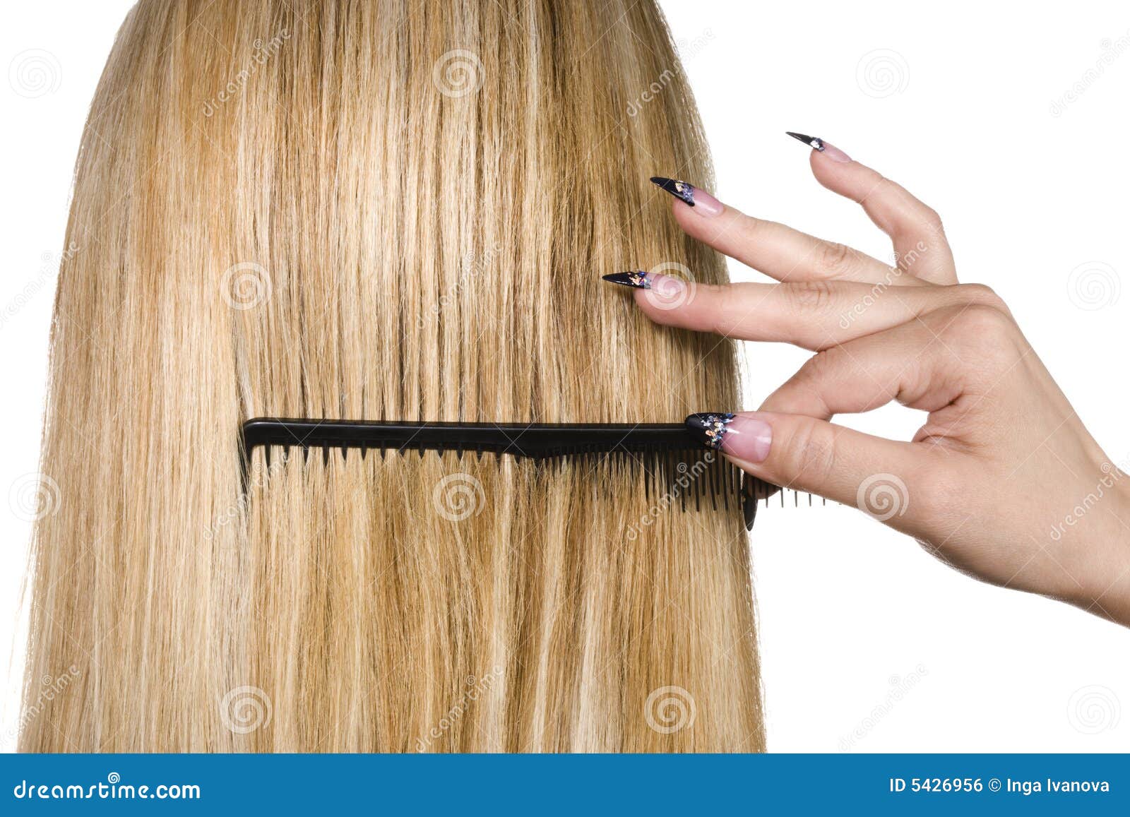 Pelo rubio hermoso foto de archivo. Imagen de mujer, corte - 5426956