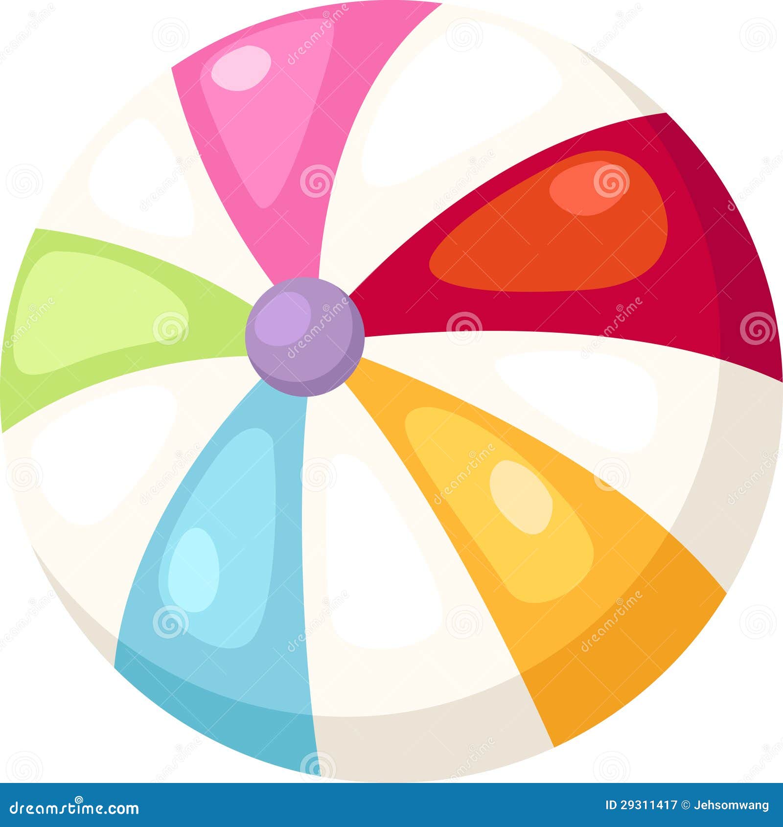 Pelota de playa ilustración del vector. Ilustración de amarillo - 29311417