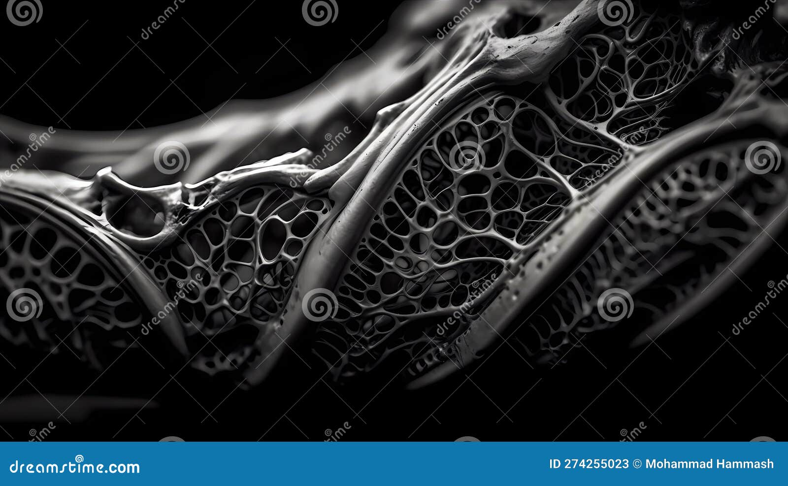 Pelvic Bone Macro Shot, Made with Generative AI Stock Illustration ...