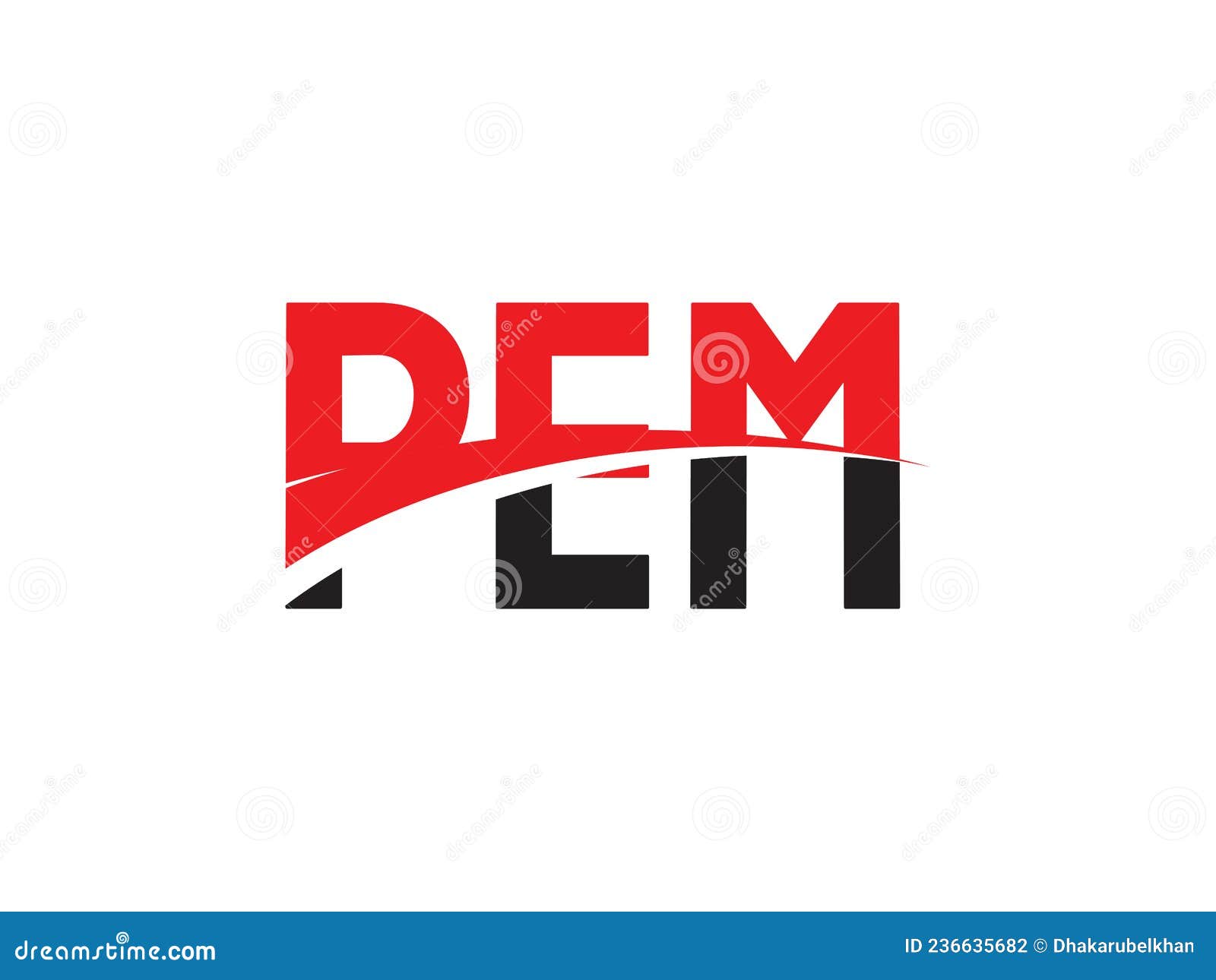 PEM Letter Initial Logo Design Vector Illustration Stock Vector ...