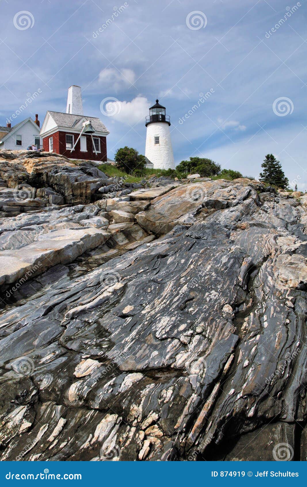 Pemaquid Lighthouse stock image. Image of coast, rocks - 874919