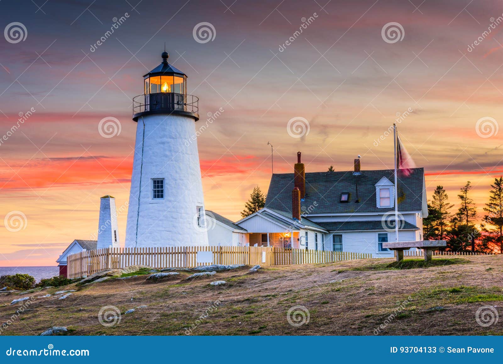 Pemaquid Point Light stock image. Image of place, historical - 93704133