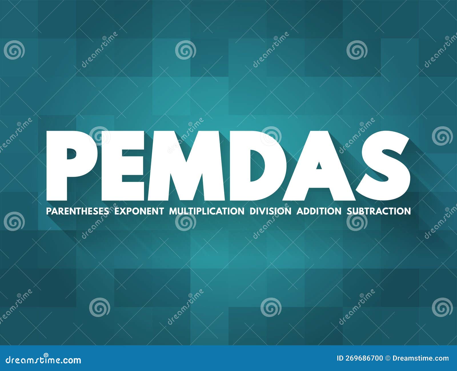 Pemdas The Order Of Operations For Mathematical Expressions Involving More Than One Operation