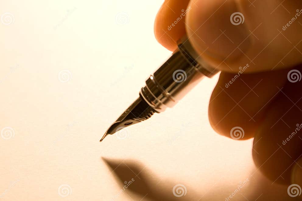 Pen stock photo. Image of paper, text, hand, handwriting - 4456408