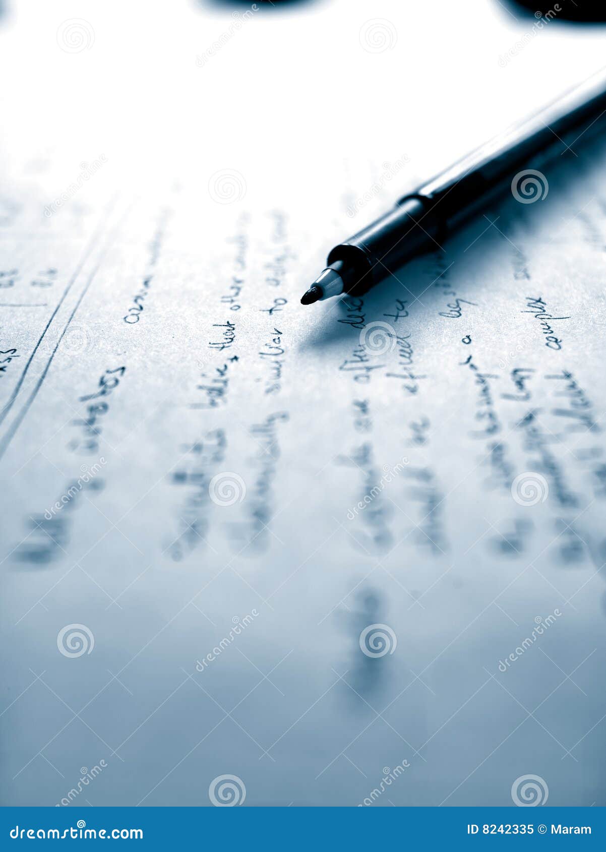 Pen stock image. Image of text, note, desk, paper, still - 8242335