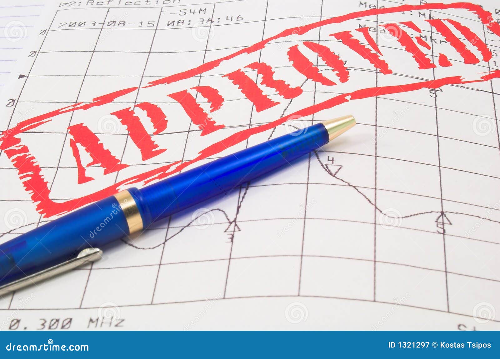 Pen in approved doc stock image. Image of decision, mark - 1321297