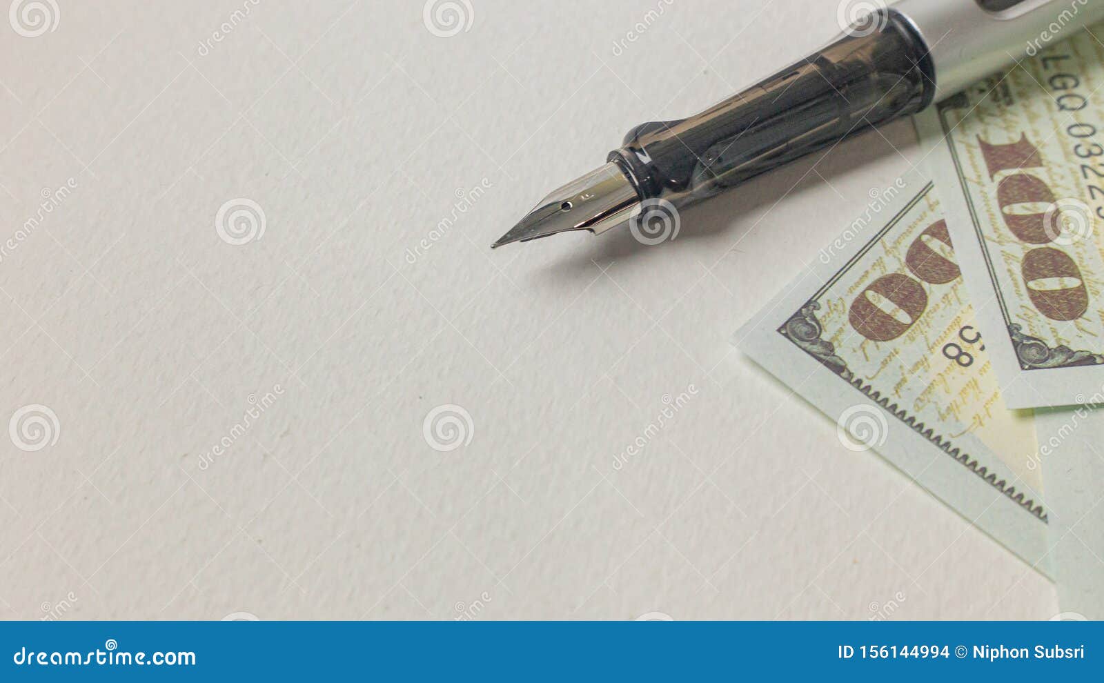 Pen and Banknotes Image for Business Concept Stock Photo - Image of ...