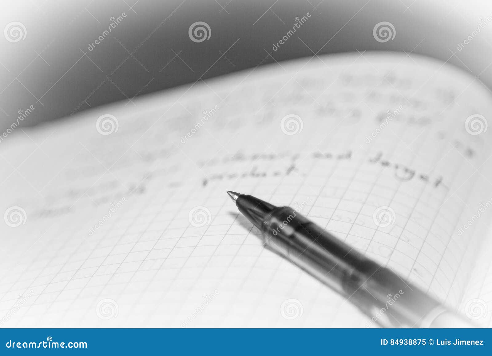 Pen on blank note book stock image. Image of isolated - 84938875