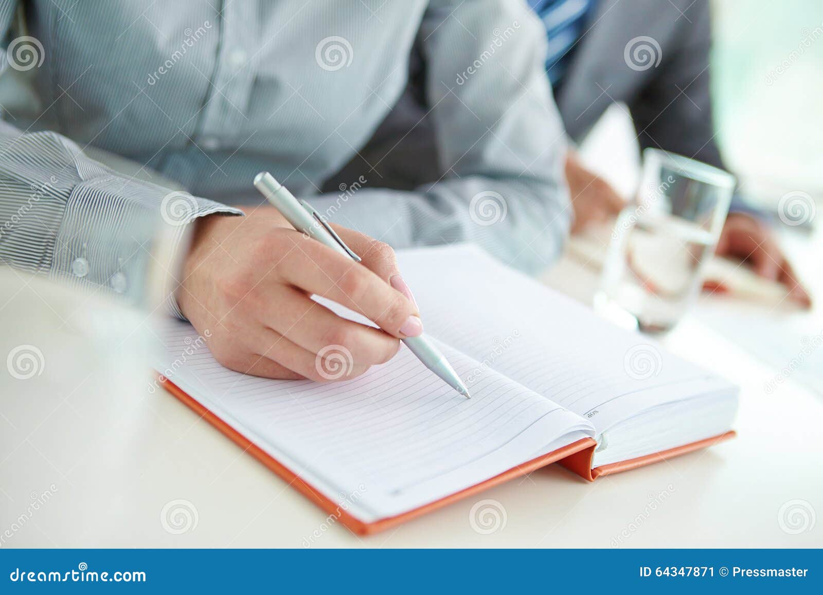 Pen on blank page stock image. Image of business, planning - 64347871