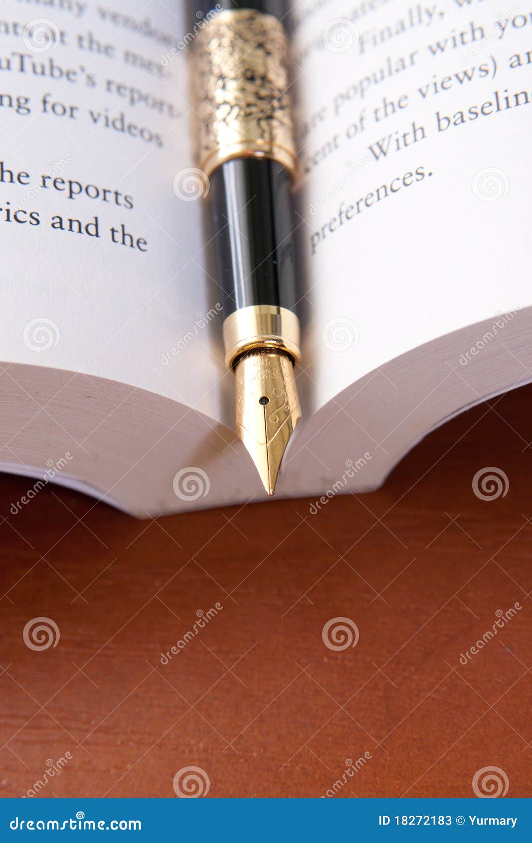 Pen in a book stock image. Image of data, studying, ring - 18272183
