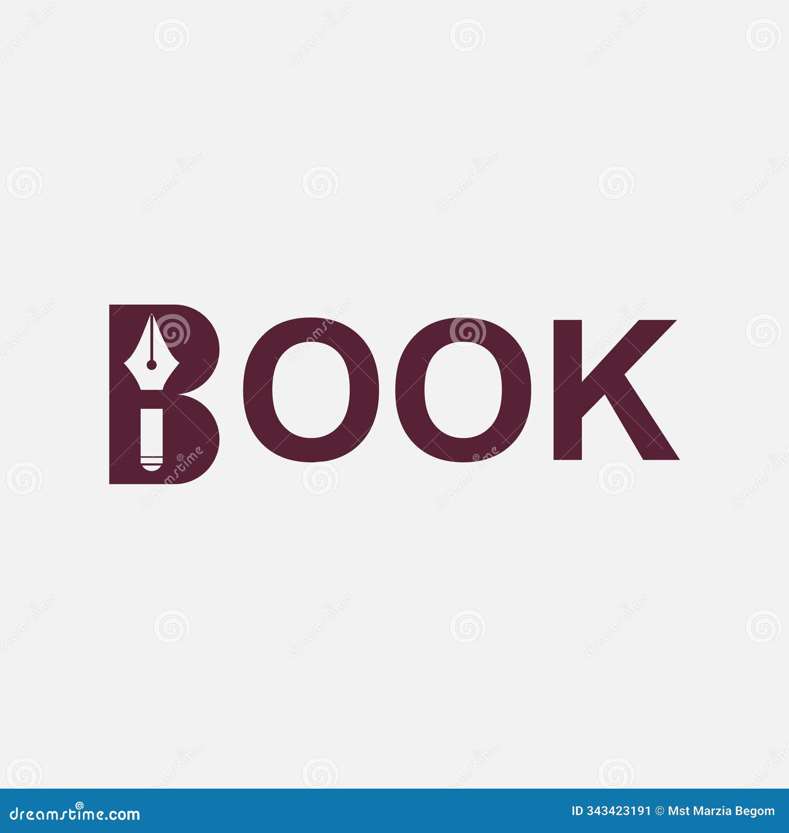 Pen and Book Vector Logo Design. Book Writer Logo Template Design ...
