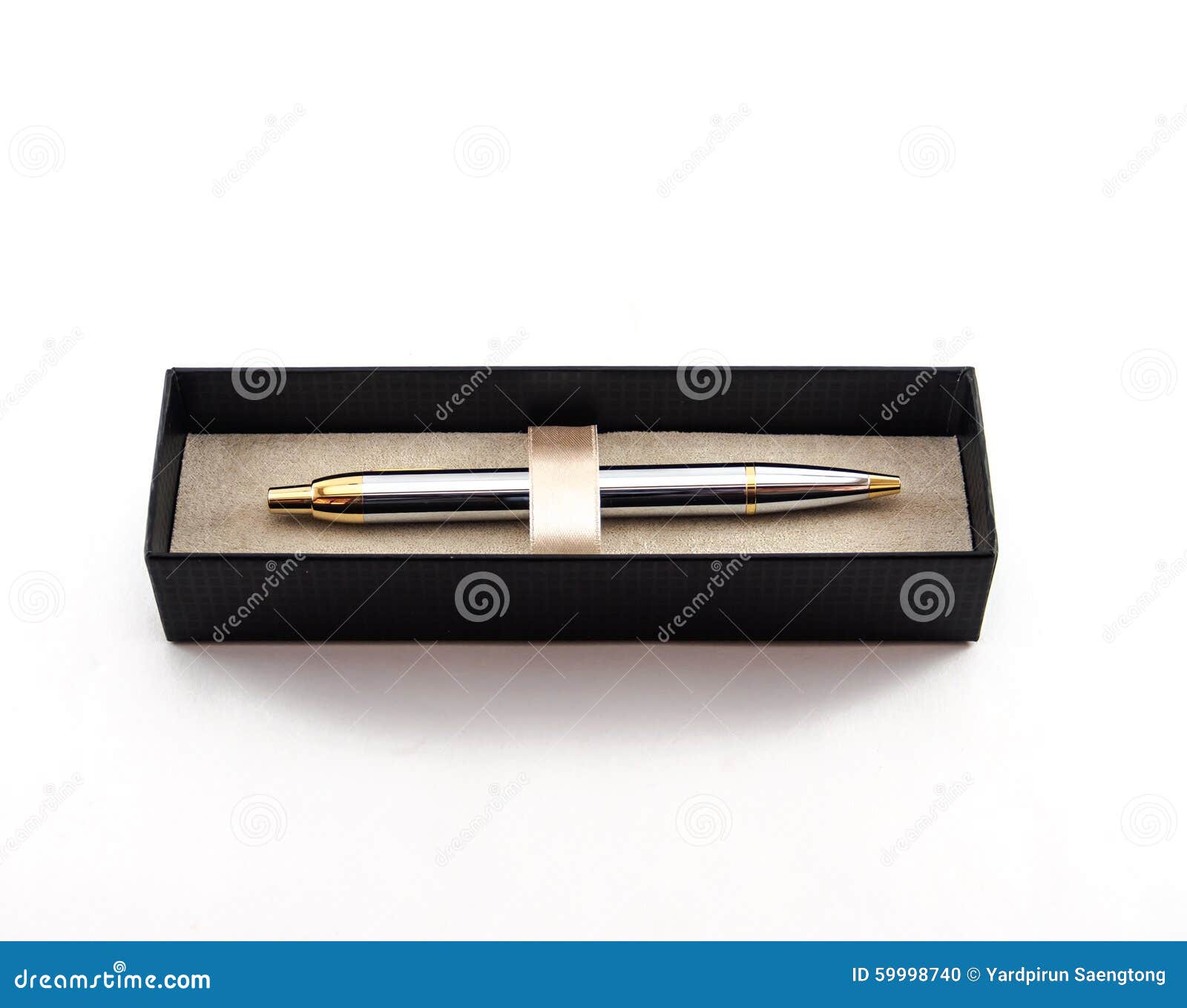 Pen in Box on Write Background Stock Photo - Image of tool, office ...