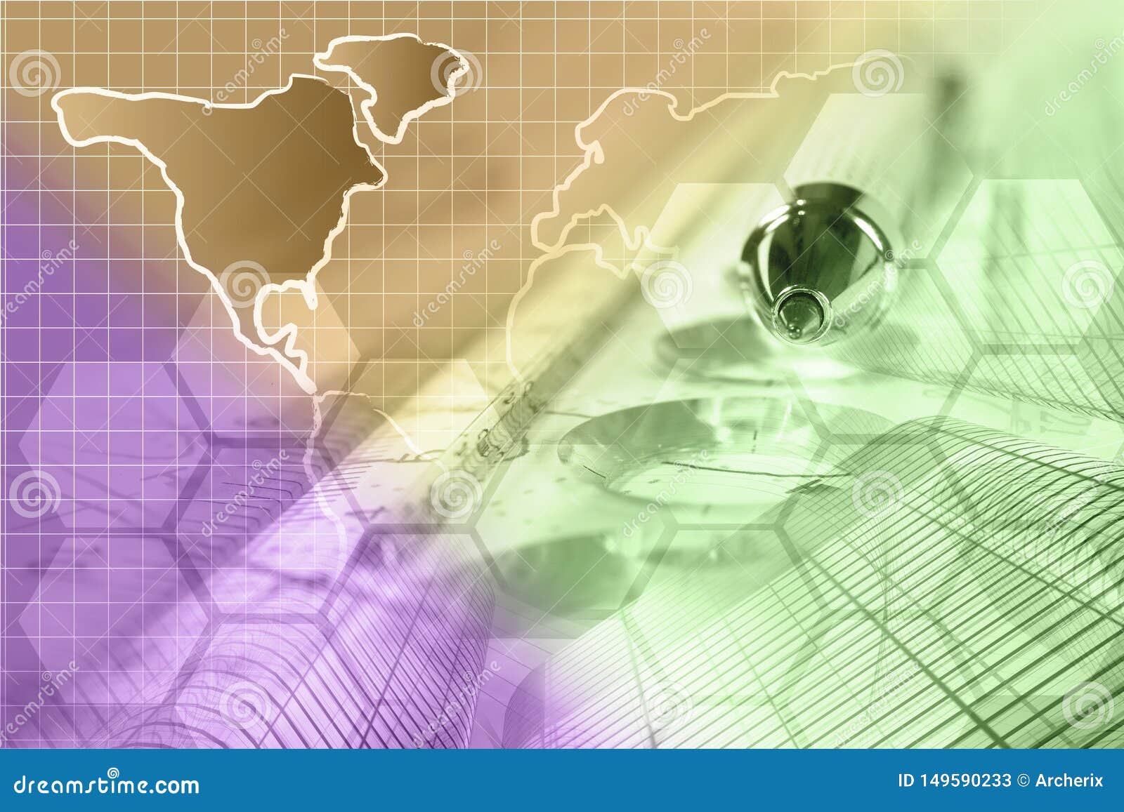 Pen, buildings and map stock image. Image of exchange - 149590233