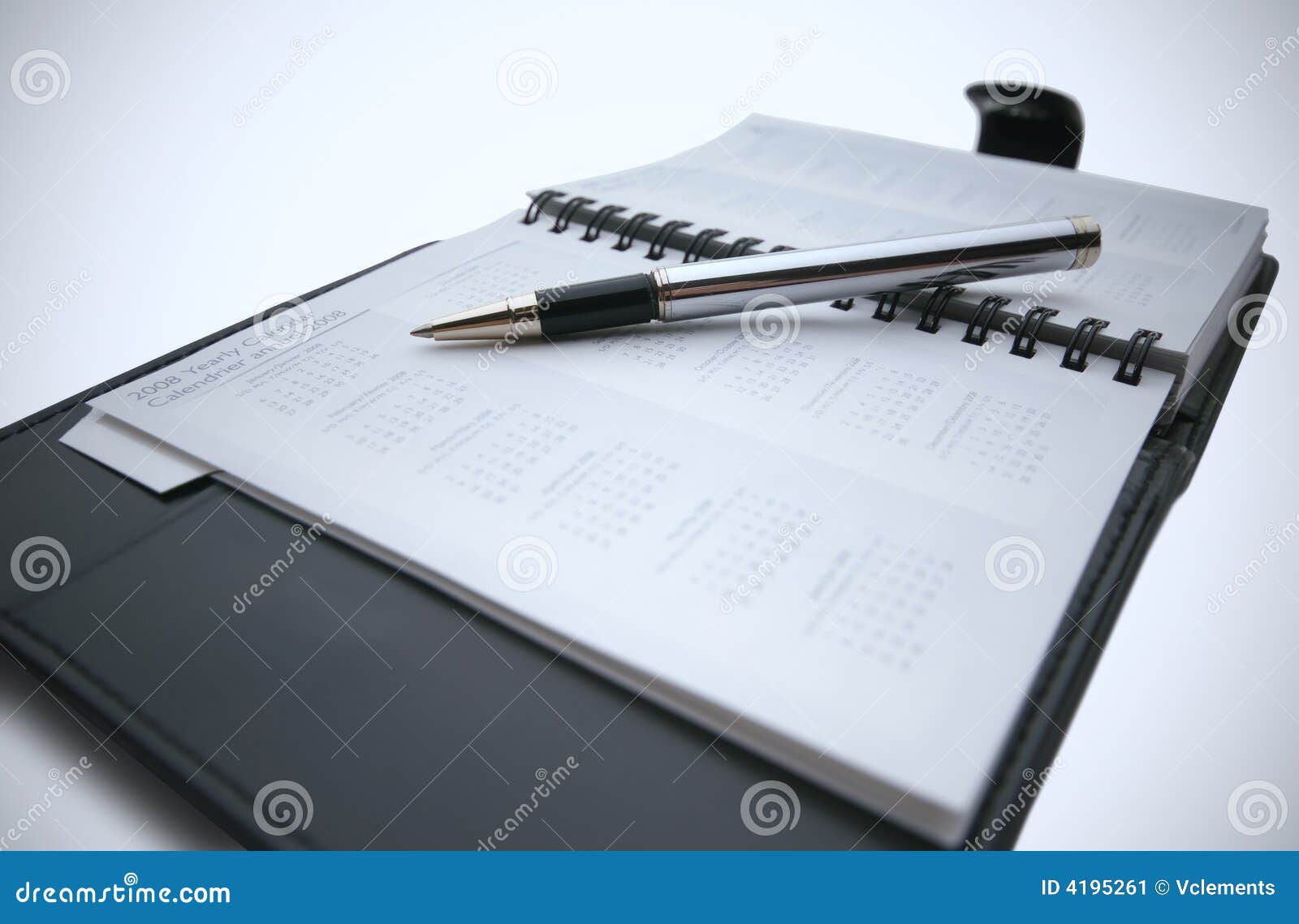 Pen on Business Day Planner Stock Image - Image of vignette, business ...