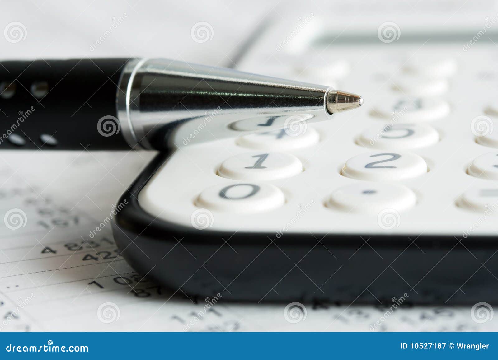 Financial Accounting Pen on Calculator Stock Image - Image of commerce ...